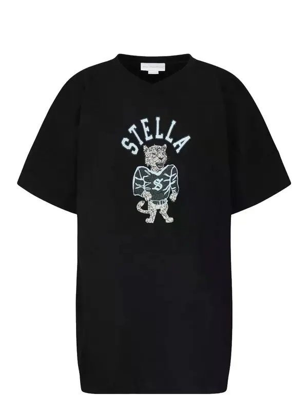 Stella McCartney Logo Cotton T-shirt - Black