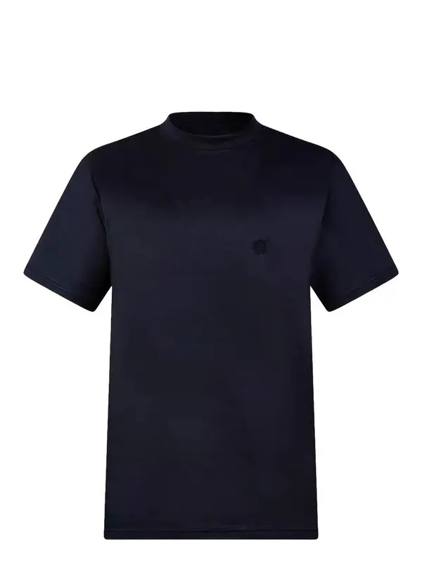 LOW BRAND Embroidered Logo T-shirt - Blue