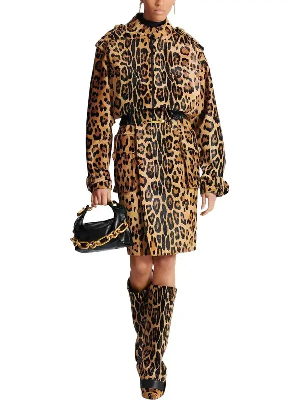 Balmain Leopard-print Wrap Skirt - Neutrals