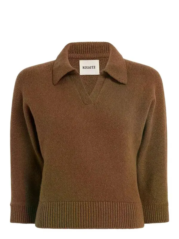 Khaite Herve Polo Jumper - Brown