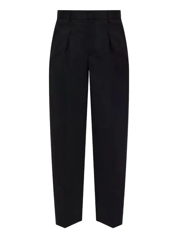 Isabel Marant Virgin Wool-blend Straight-leg Trousers - Black