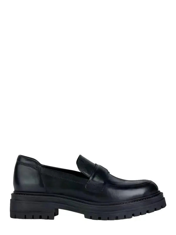 Geox Iridea Penny-strap Platform Loafers - Black