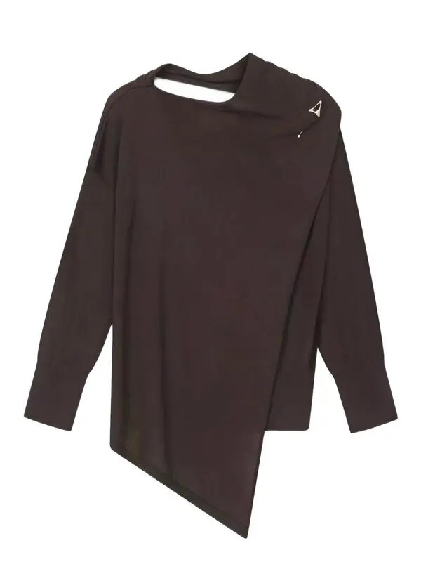 AERON Asymmetric Rowan Sweater - Brown