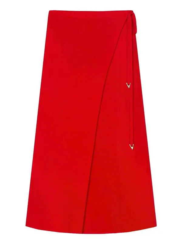 AERON Double-layer A-line Skirt - Red