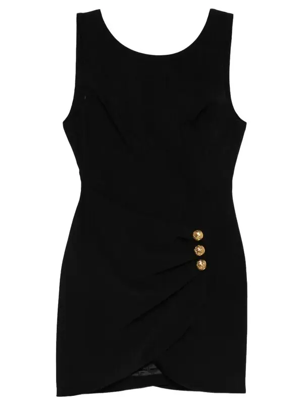 Elisabetta Franchi Button-detailed Mini Dress - Black