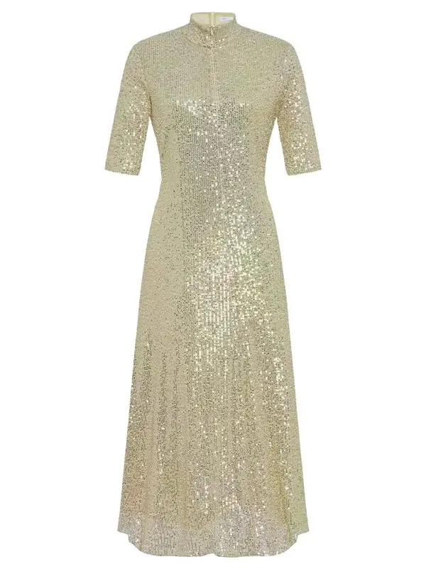 Rosetta Getty Sequin Embellished Midi Dress - Neutrals