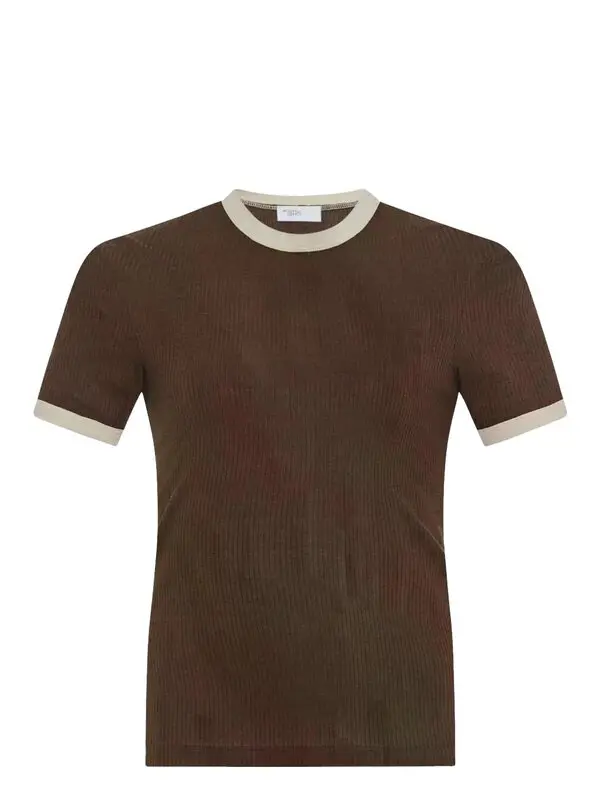 Rosetta Getty Rib-knit T-shirt - Brown