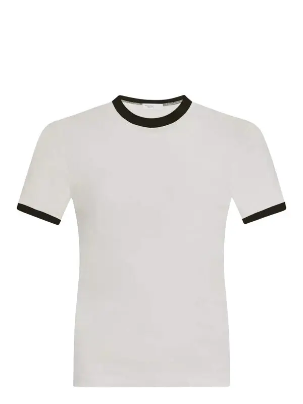 Rosetta Getty Contrasting-trim Short-sleeve T-shirt - White