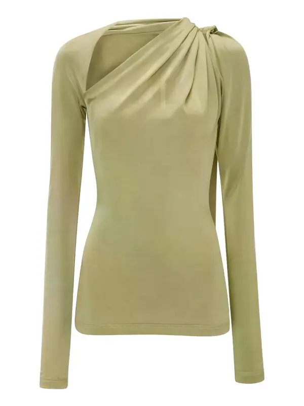 Victoria Beckham Draped-neck Top - Green