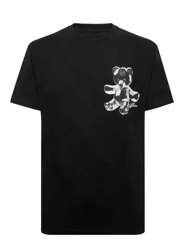 Philipp Plein Teddy Bear-print Crew-neck T-shirt - Black
