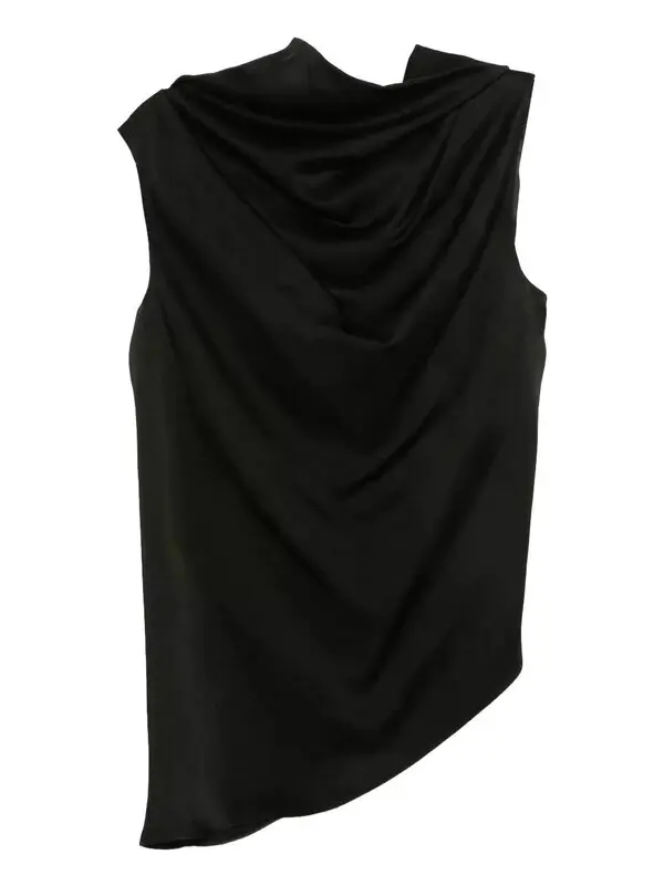 RÓHE Cowl-neck Sleeveless Blouse - Black