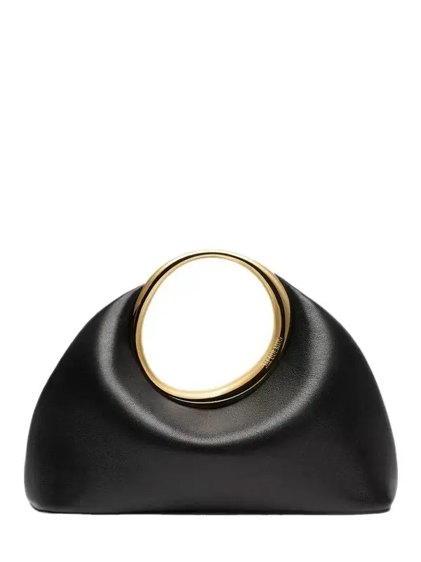 Jacquemus Le Calino Nappa Leather Bag With Integrated Hoop Handle - Black