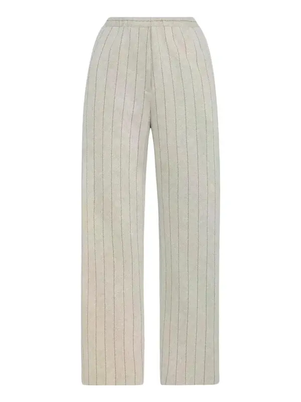Rosetta Getty Pinstripe Pull-on Trousers - Neutrals