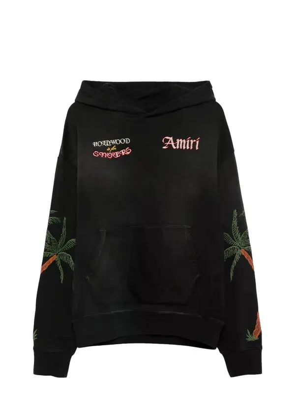 Amiri Embroidered Hoodie - Black