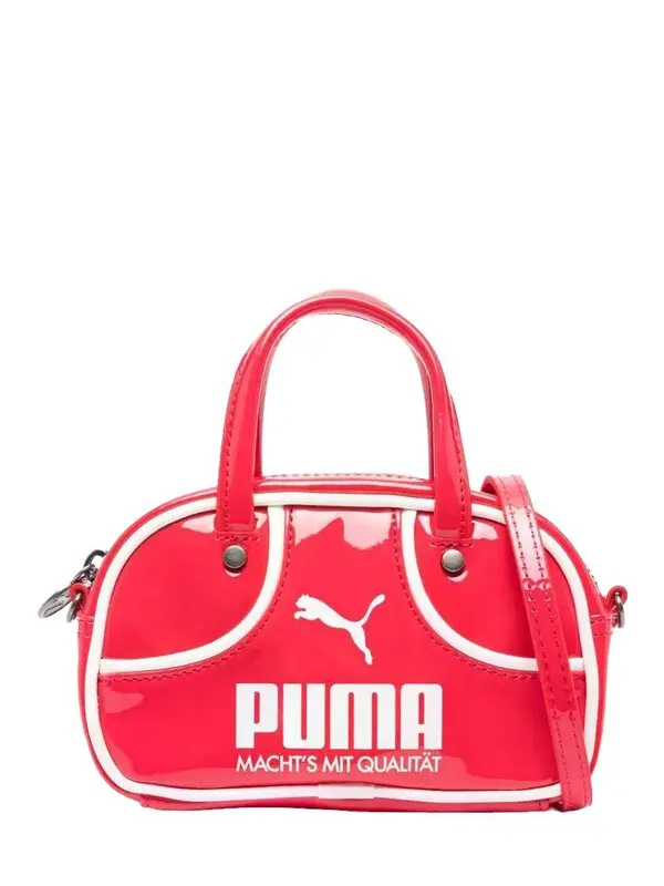 PUMA 1976 Micro 1l Grip Patent-leather Top-handle Bag - Red