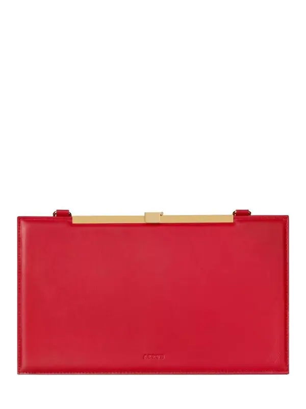 AERON Leather Shoulder Bag - Red
