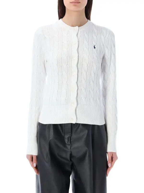Polo Ralph Lauren Cable Knit Cardigan - White