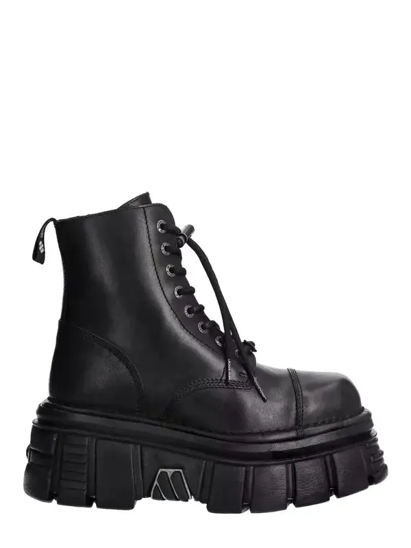 NEW ROCK 80mm Platform Boots - Black
