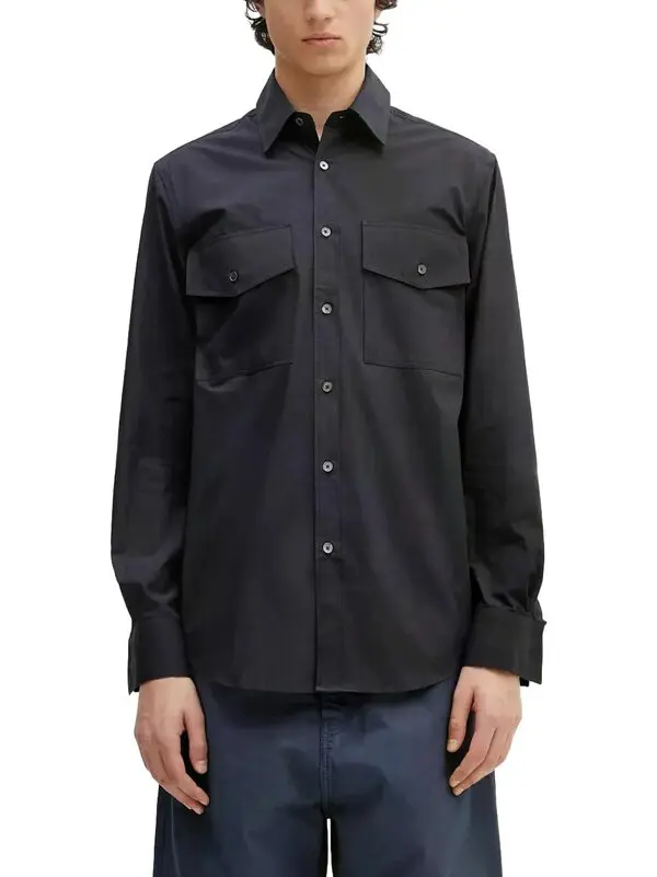 Paul Smith Double-pocket Long-sleeve Shirt - Blue