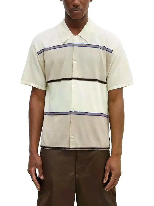Paul Smith Polo-neck Striped Shirt - Neutrals
