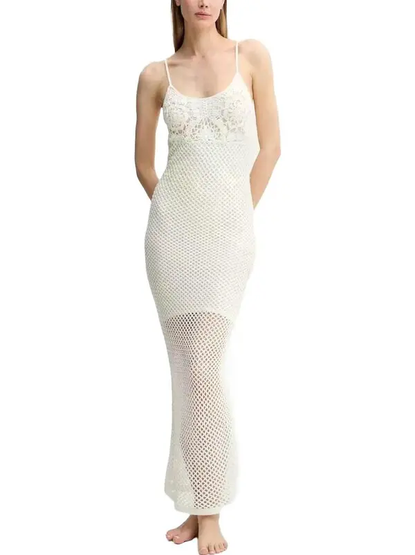 Guess Crochet Maxi Dress - White