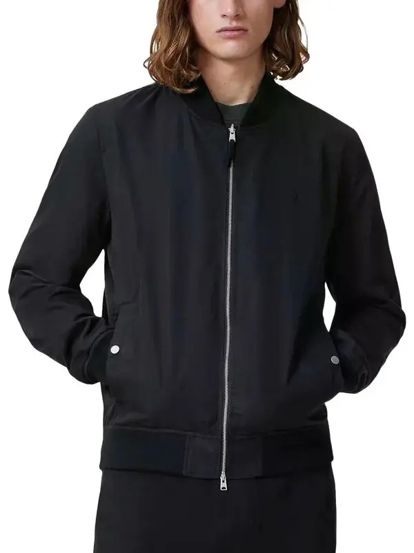 ALLSAINTS Embroidered Zip-front Reversible Bomber Jacket - Black