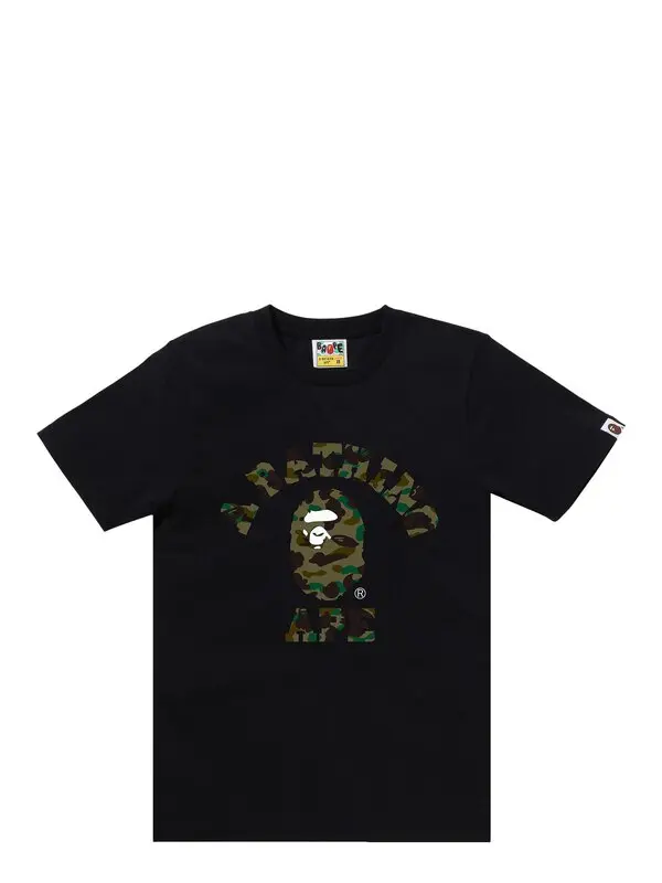 A BATHING APE 1st Camo College Tee - Black