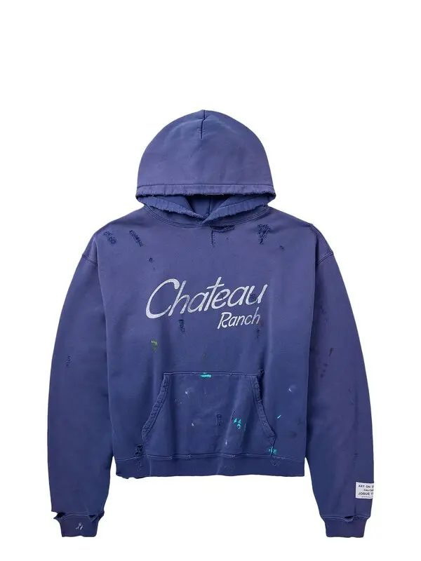 GALLERY DEPT. Distressed Chateau Ranch Hoodie - Blue