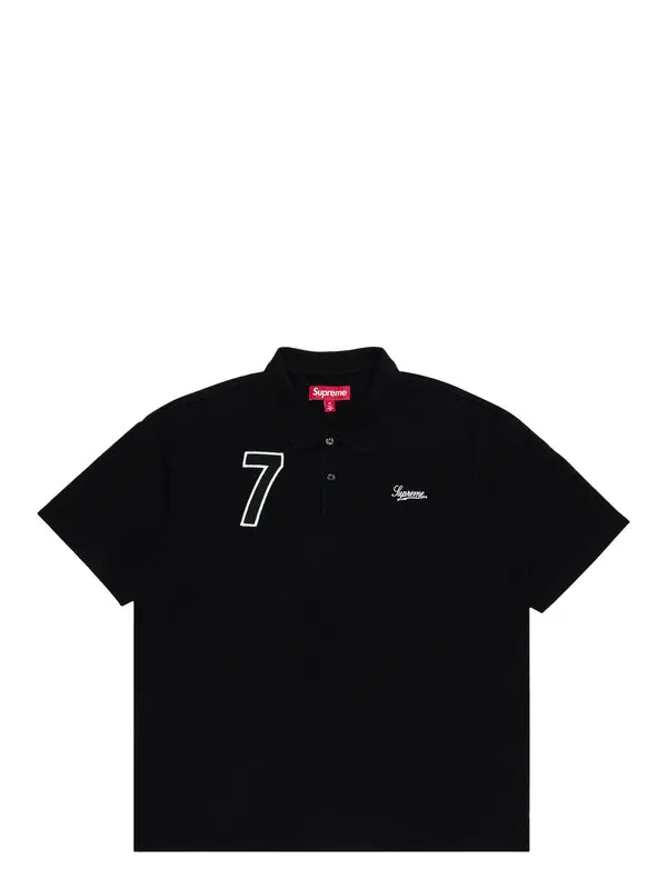 Supreme Cursive Polo - Black