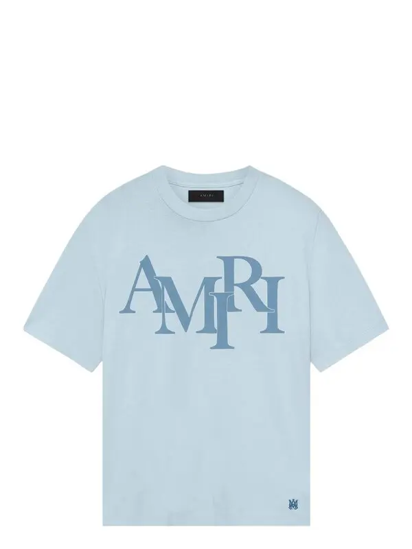 Amiri Staggered Tee - Blue