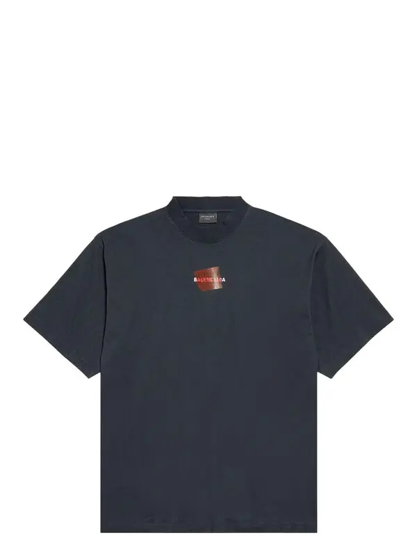Balenciaga Taped Back T-shirt - Black