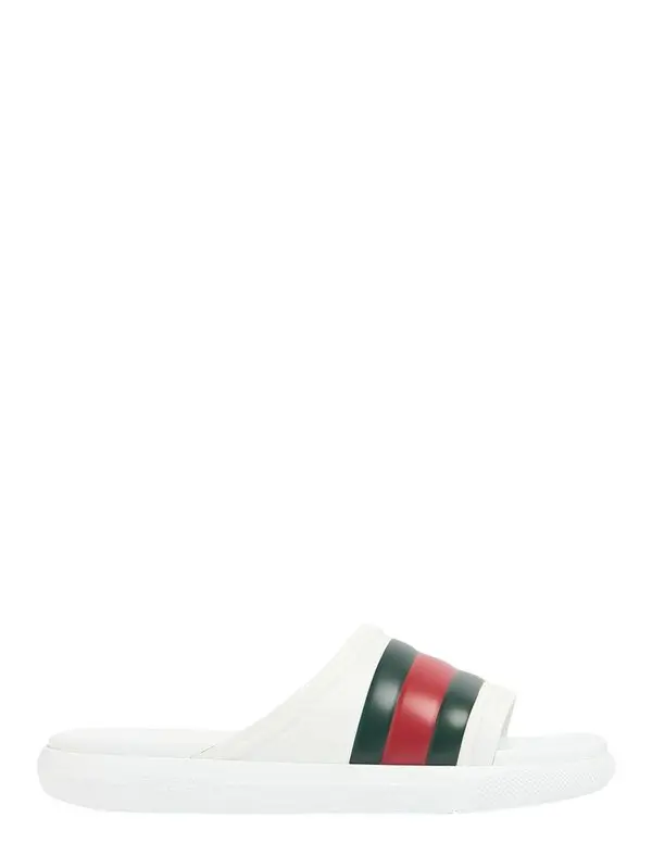 Gucci Web Slide Sandal - White