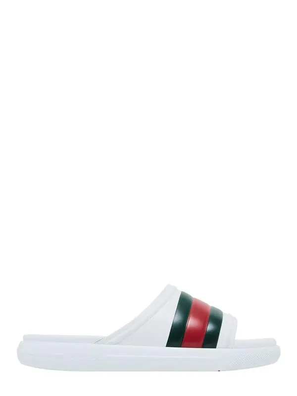 Gucci Web Slide Sandal - White