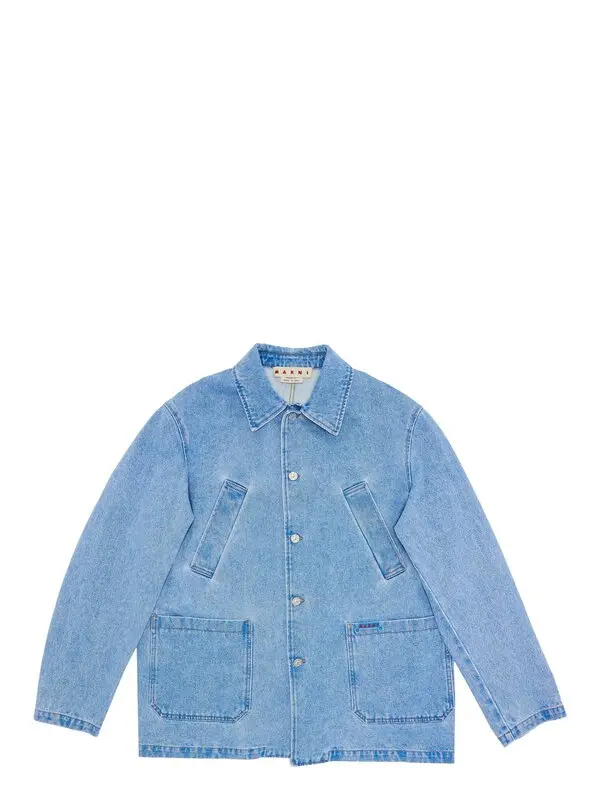 Marni Coated Denim Jacket - Blue