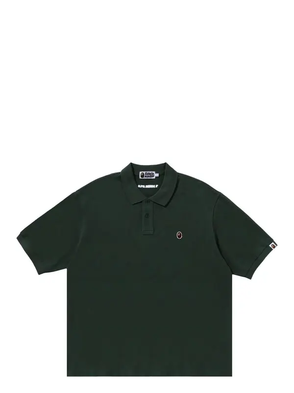 A BATHING APE One Point Relaxed Fit Polo Shirt - Green