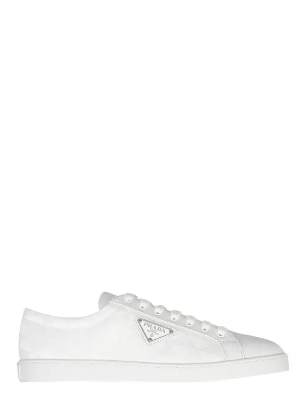 Prada Brushed Leather Sneaker - White