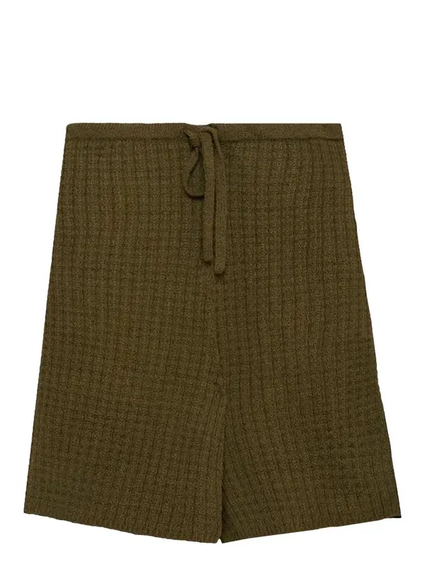 THE ELDER STATESMAN Nora Lite Check Ball Short - Green