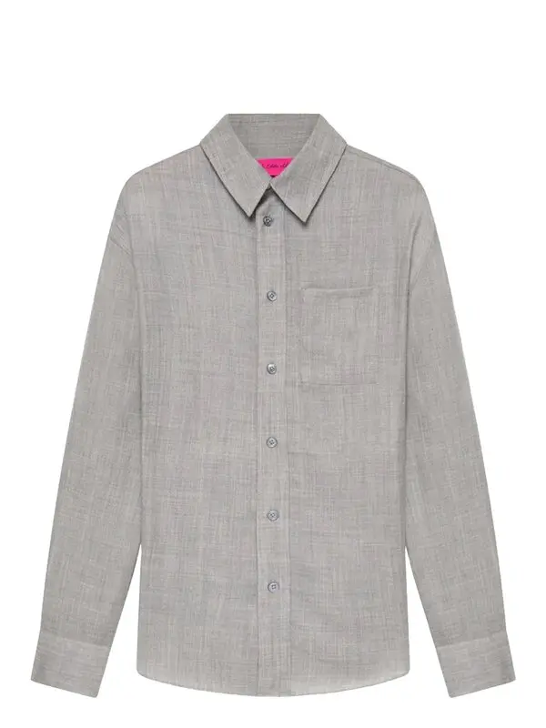 THE ELDER STATESMAN Pashmina Big Shirt - Silver