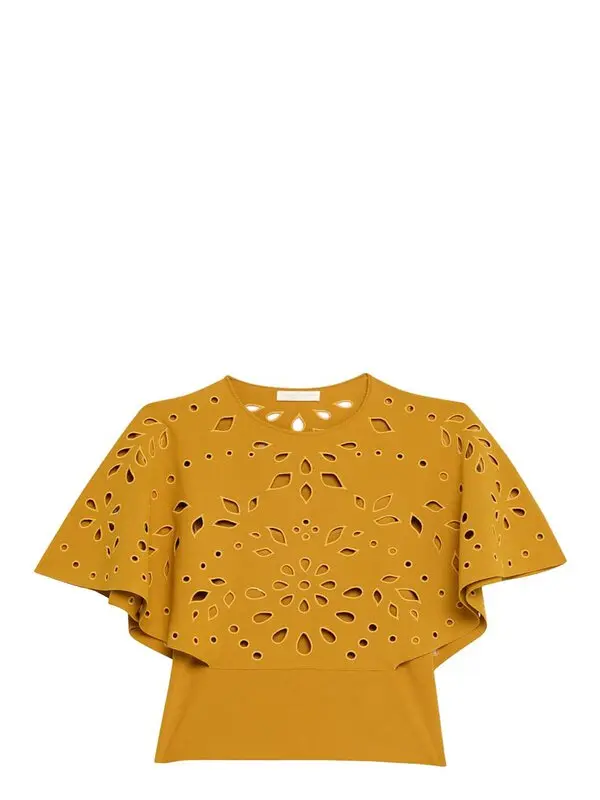 Ulla Johnson Josie Cape-sleeve Knit Top - Goldenrod