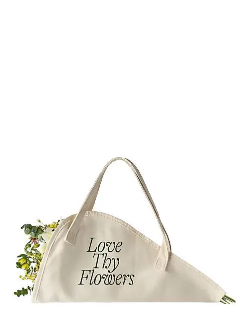 SOWVITAL Love Thy Flowers Cotton Tote Bag - One-color
