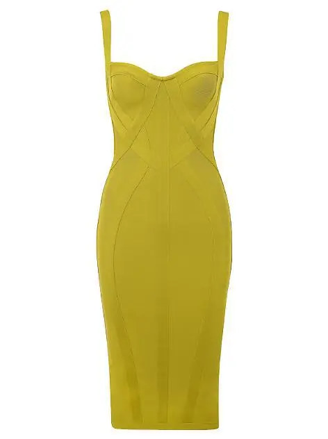 House Of Cb Halterneck Bandage Midi Dress - Martini