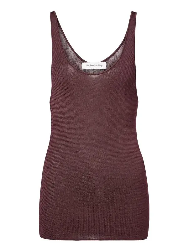 THE FRANKIE SHOP Rivo Knit Tank Top - Burgundy
