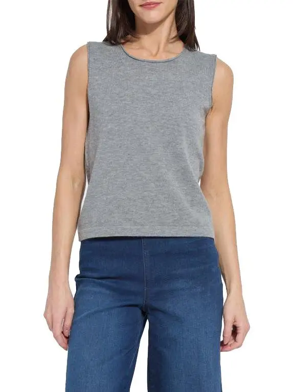 Lyssé Cosette Washable Merino Wool Tank - Heather Cloud
