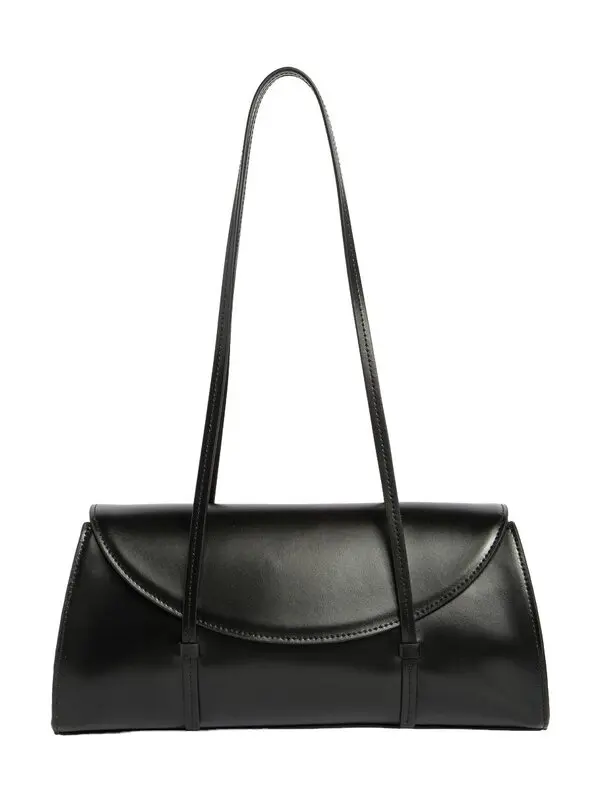 REFORMATION Elena Leather Shoulder Bag - Black Leather