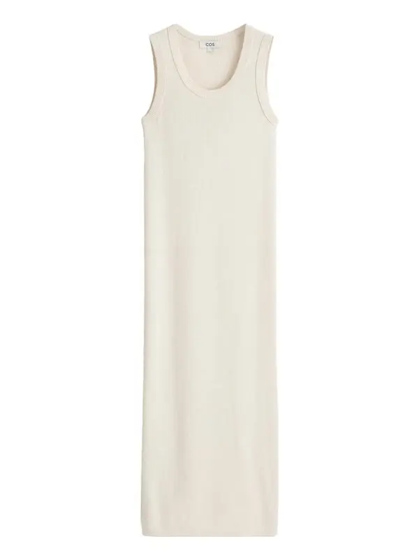 Cos Cotton-silk Tank Dress - White