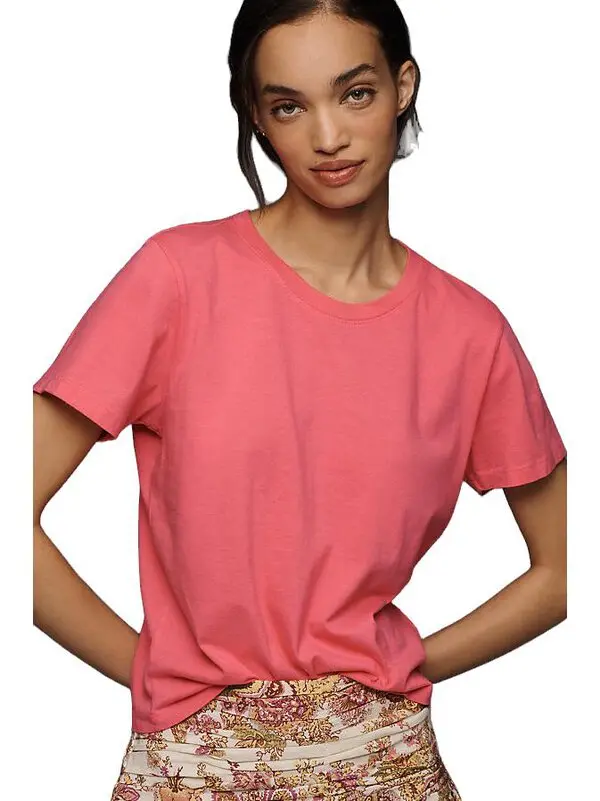 Anthropologie Cotton T-shirt - Camelia Rose