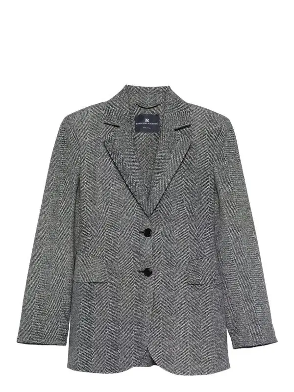 Ermanno Scervino Herringbone Blazer - Black