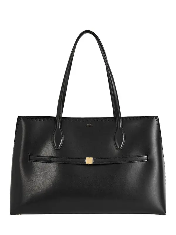 TOTEME Leather Tote Bag - Black