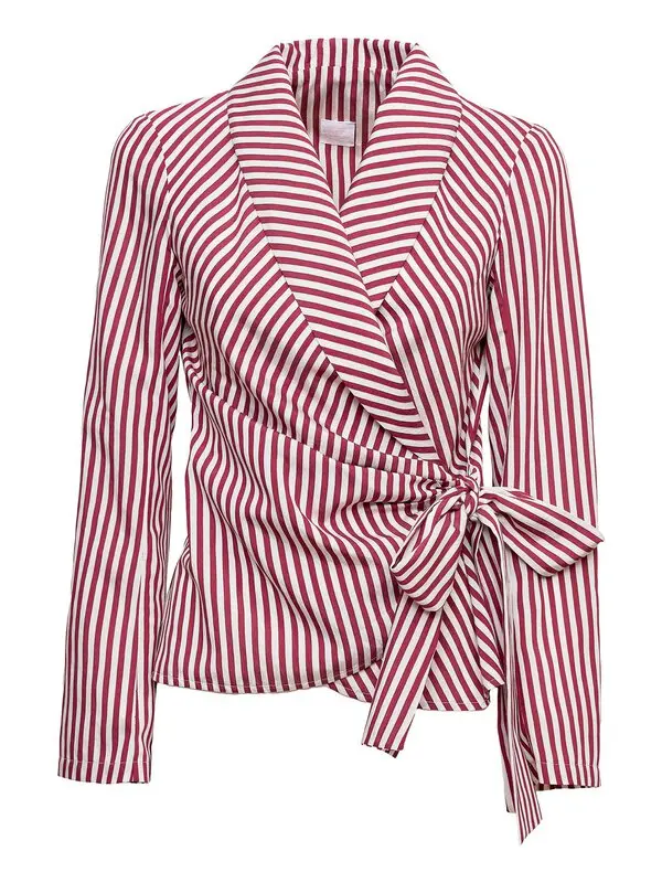 Loretta Caponi Calypso Pinstripe Top - Stripe