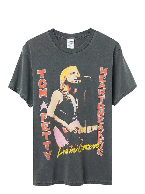 Junk Food Clothing Tom Petty Live In Concert Flea Market Tee - Black
